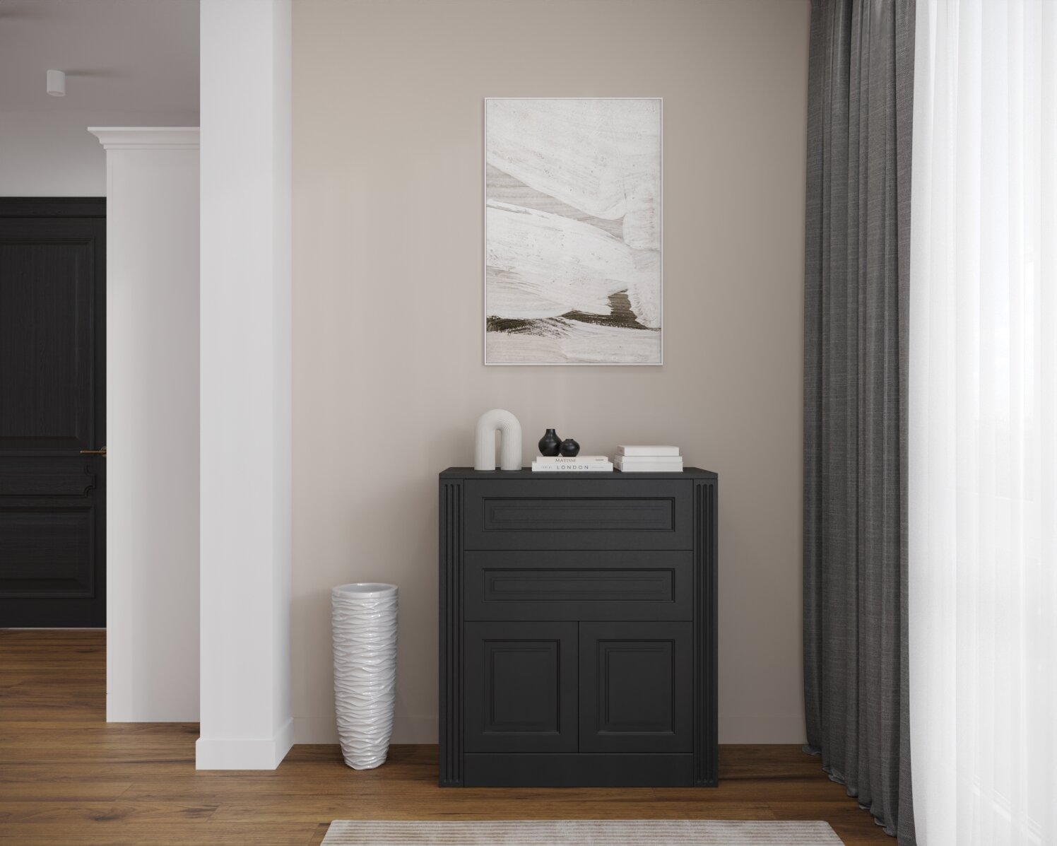 Комод для одежды Мебель на Руси "Классика 1" 80х90х40 Черный