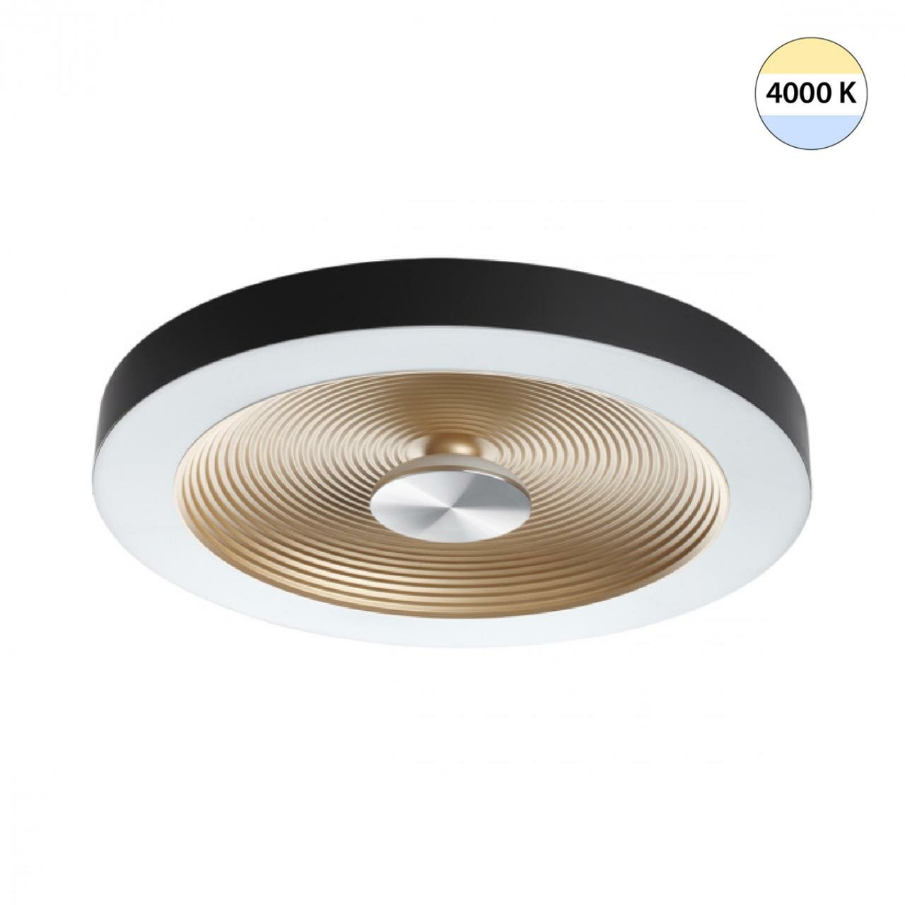 Светильник потолочный Sonex Quantum 7753/25L пластик/белый/черный/золотой LED 25Вт 4000K D400 IP54