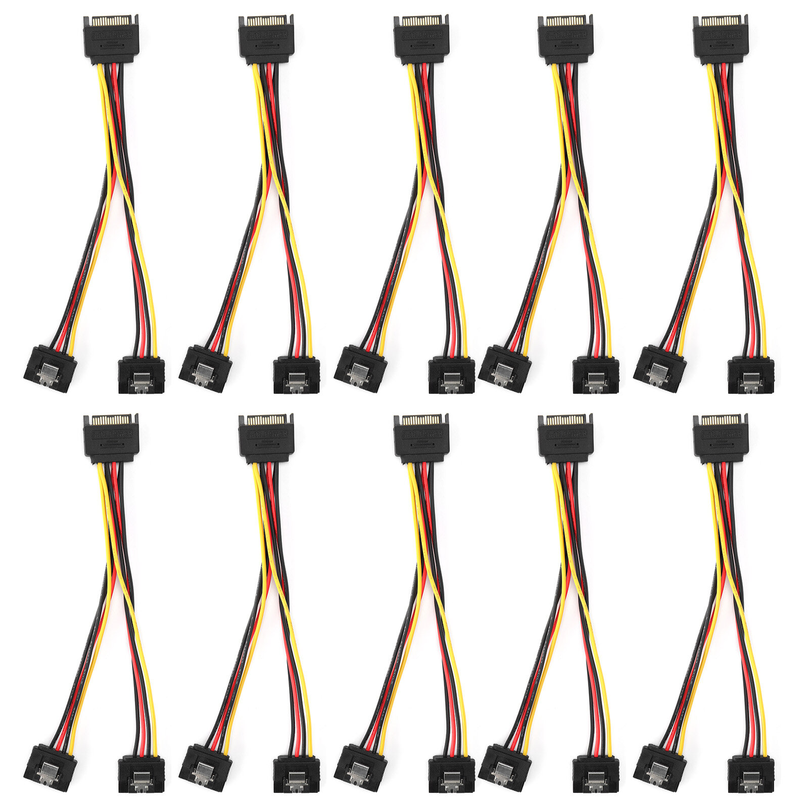 10 шт. SATAадаптер питания 15pin 1xM2xF разъем для передачи данных и зарядки
