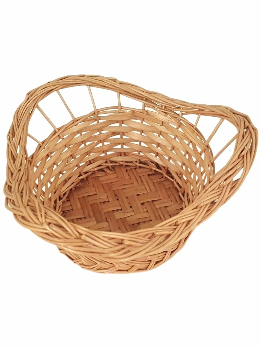 Сувенир, Конфетница "Наташа" плетеная, ручное плетение из лозы