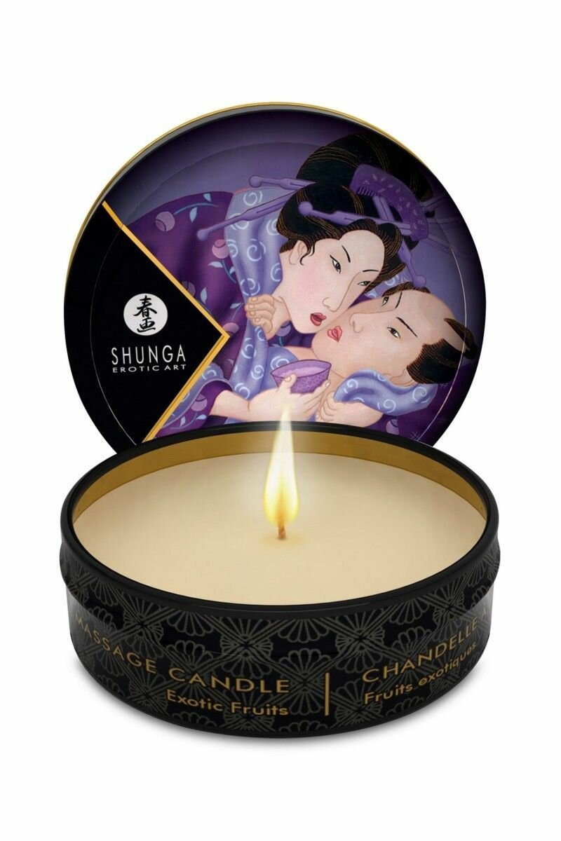 Массажная свеча Exotic Fruits с ароматом экзотических фруктов - 30 мл. Производитель Shunga, Канада