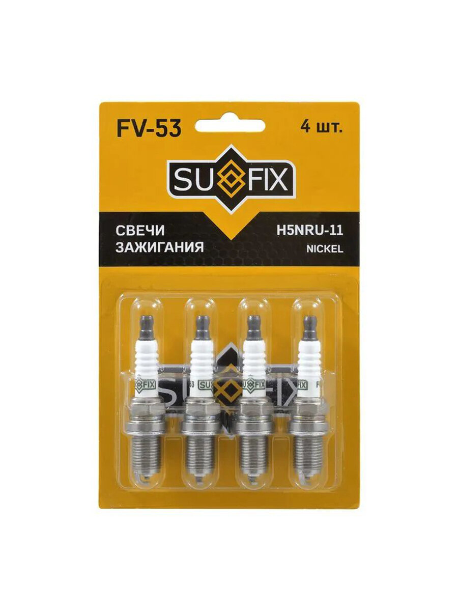 Свеча зажигания SUFIX Никель 1 шт. для Nissan, Kia, Hyundai FV-53