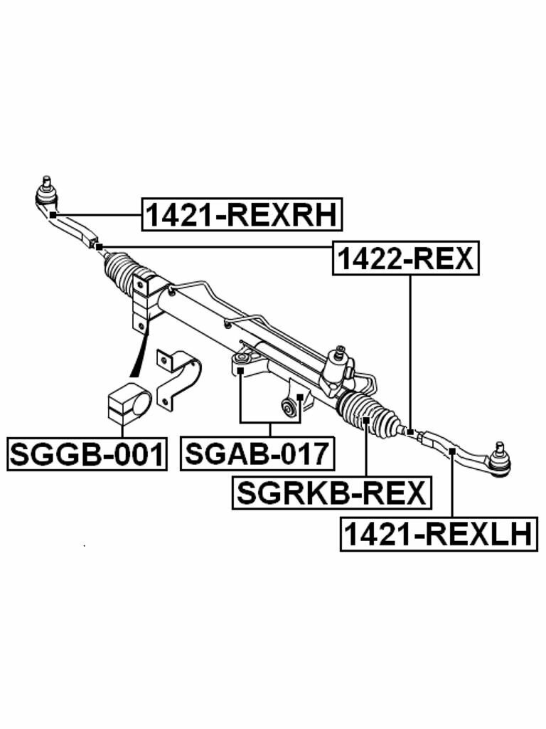 Наконечник рулевой левый SSANG YONG 1421-REXLH FEBEST.