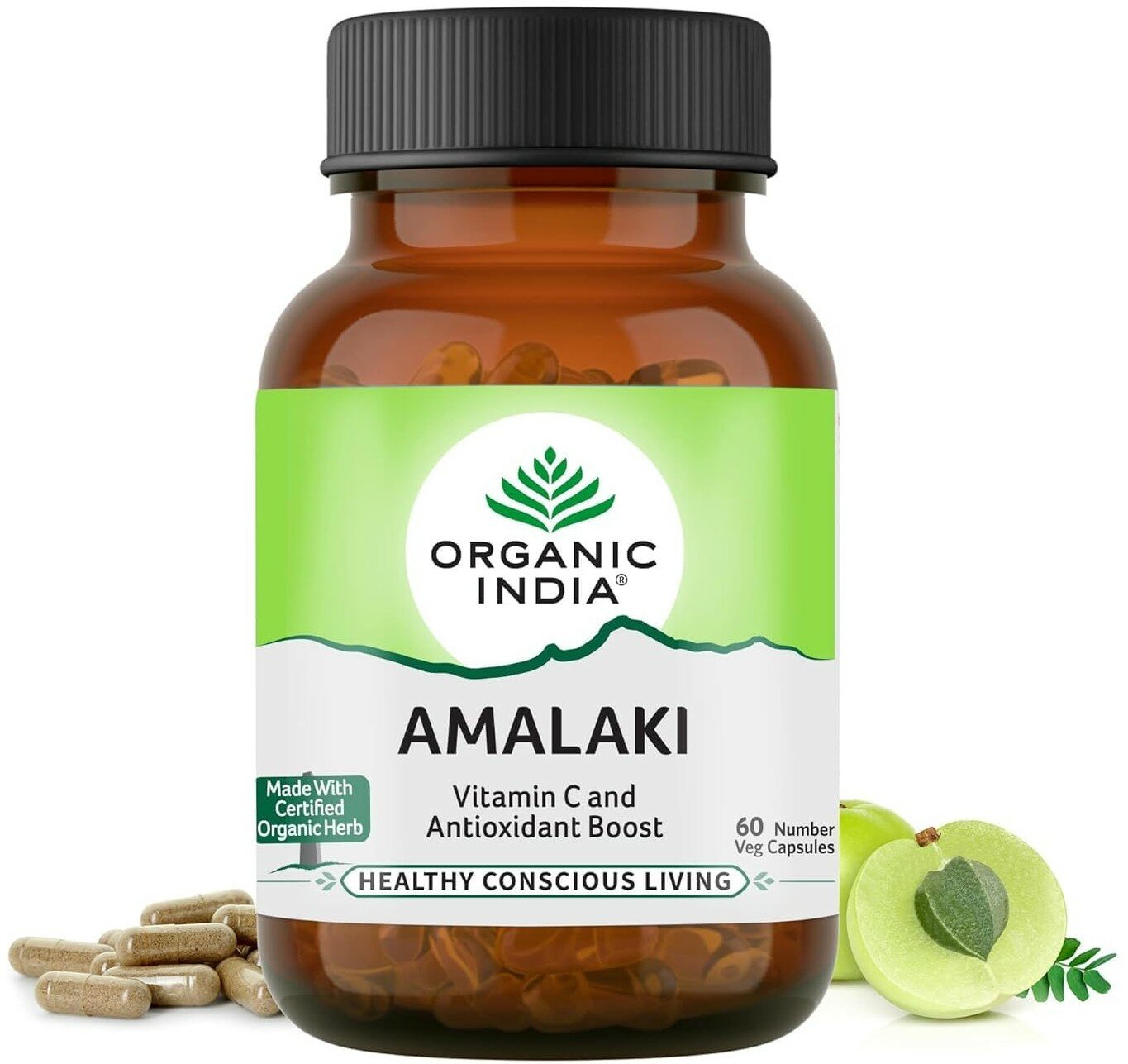 Амла Амалаки Органик Индия антиоксидант Amalaki Organic India 60 шт.