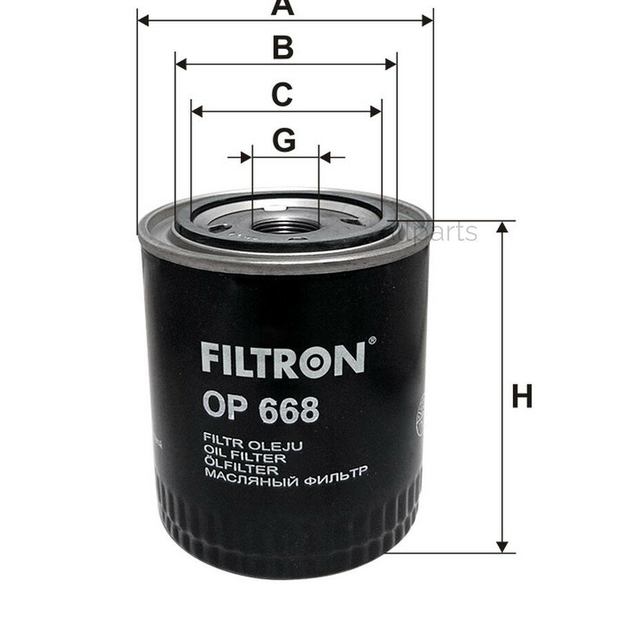 FILTRON OP668 фильтр масляный КПП! H114 D100\ Scania 112/113/114/124/143/144/164