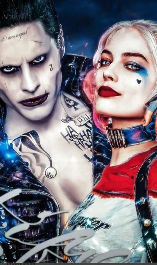 Алмазная Картина "джокер И Харли Квинн" 5D Круглый Бриллиант 40х50 См.