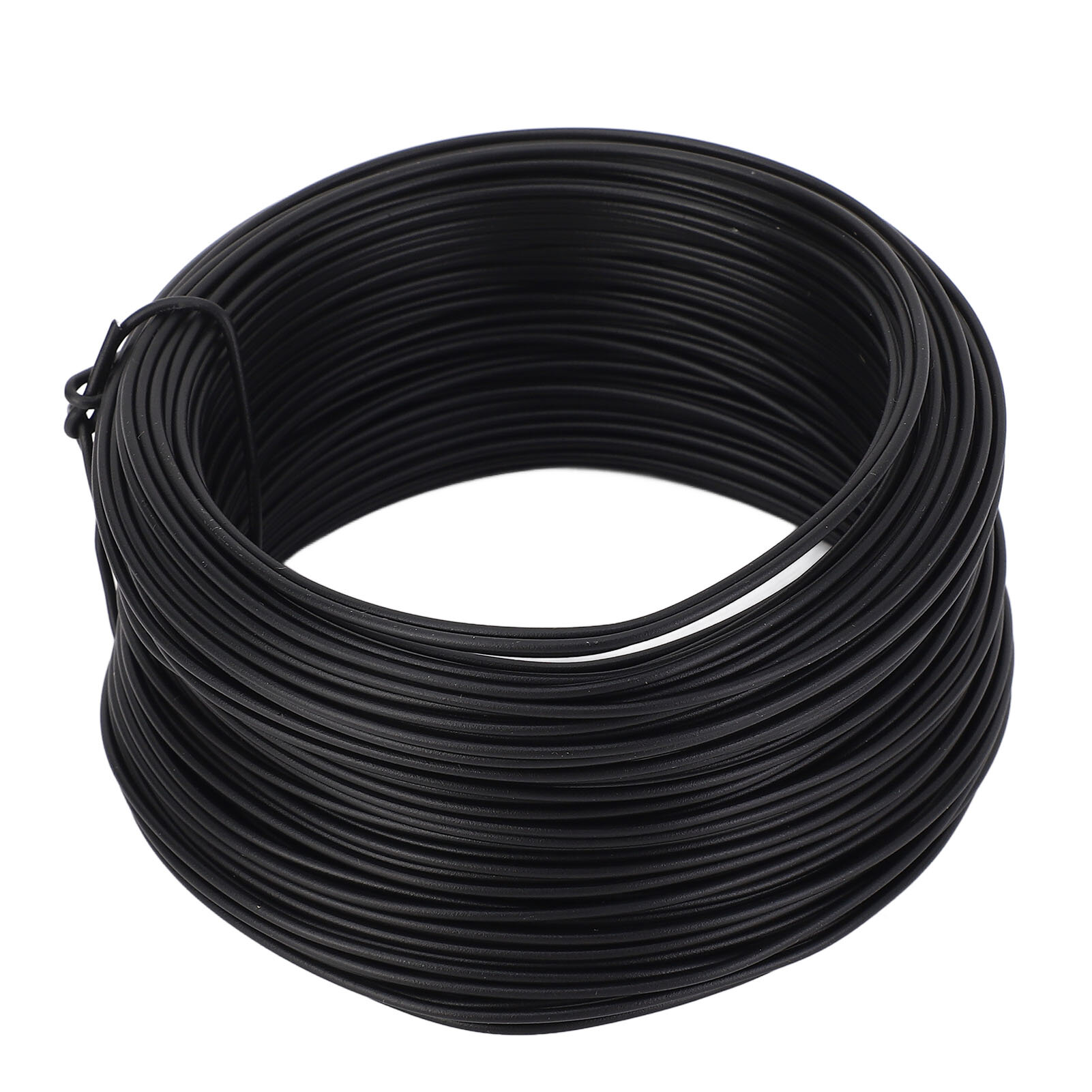 Электрооцинкованная железная проволока 0,9 м, 40 м, круглая, прочная, гибкая, с ПВХ-покрытием, черная.