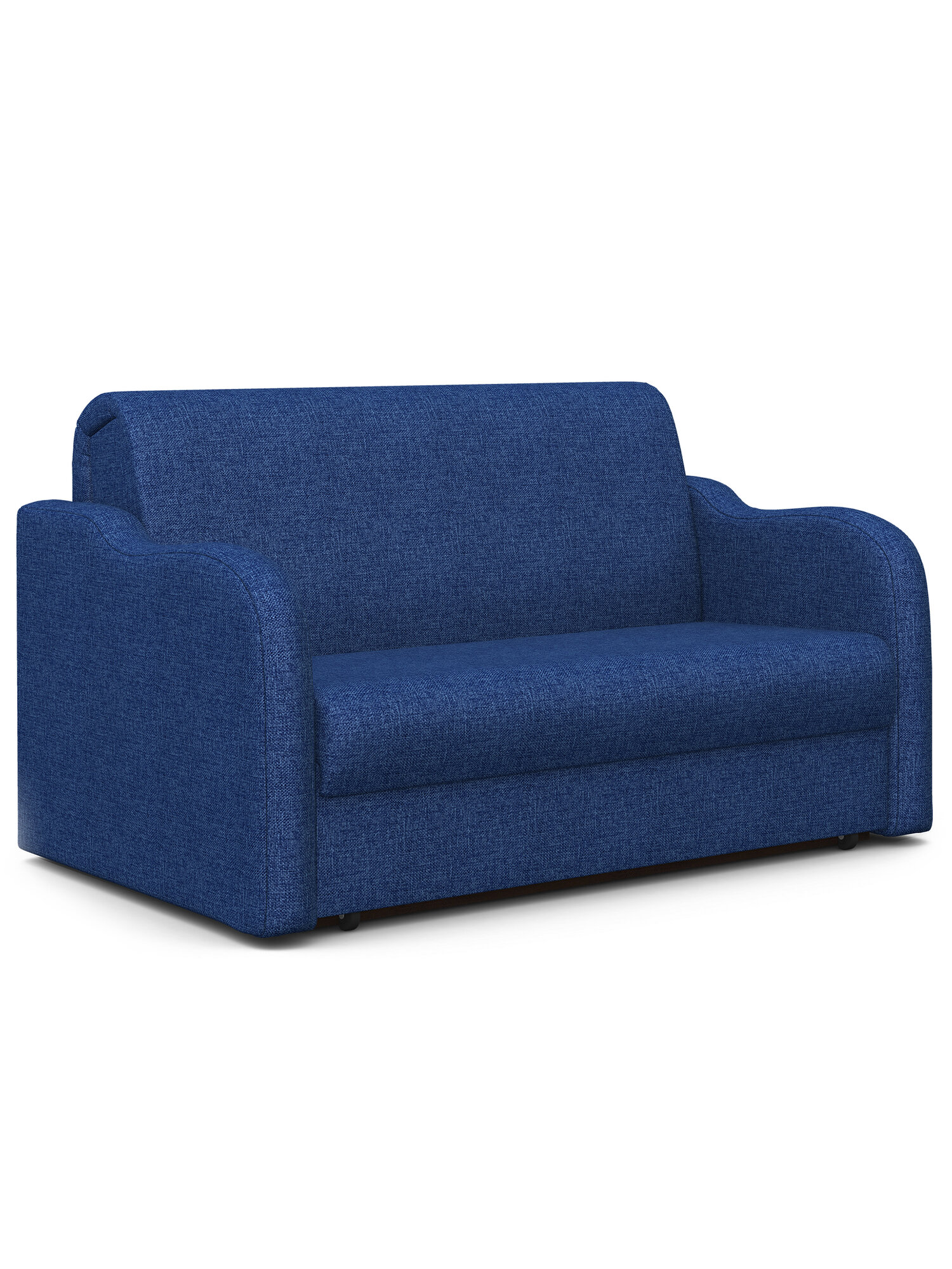 Диван-кровать Коломбо, прямой, раскладной, аккордеон, 140х194 см, рогожка синий