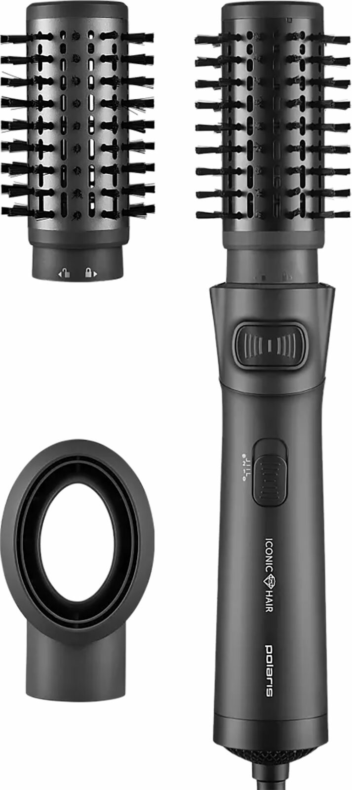 Фен-расческа Polaris PHSB 1100Ri, черный