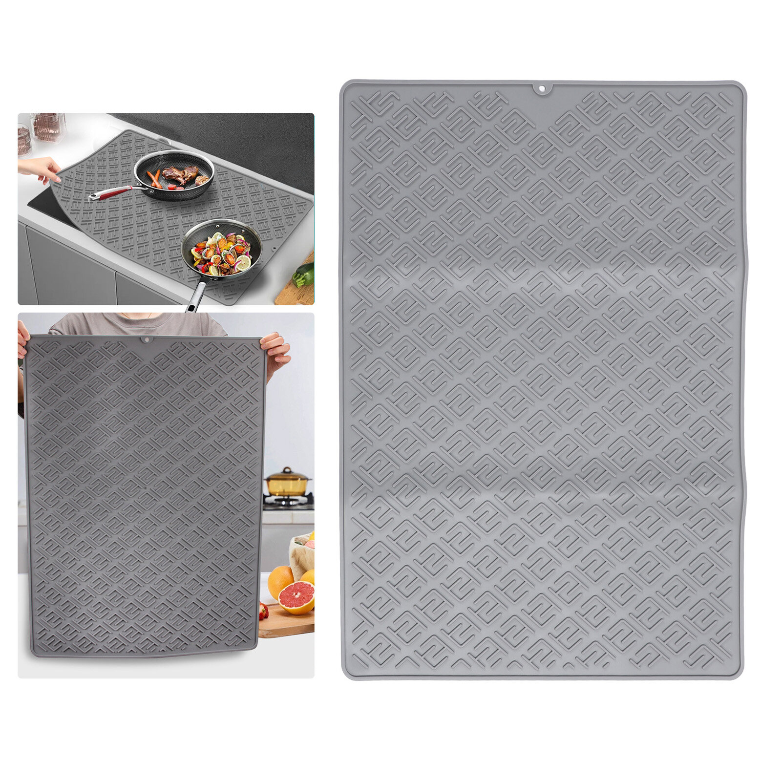 Силиконовый верхний чехол для плиты, водостойкий, термостойкий, нескользящий, защитный силиконовый коврик для плиты, для кухонной стирки, серый