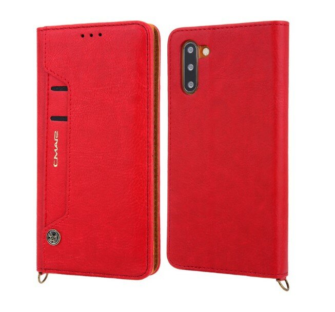 Чехол LCIMEEKE / MyPads для Samsung Galaxy Note 8 (Самсунг Галакси Ноут 8) кожаный, книжка красный