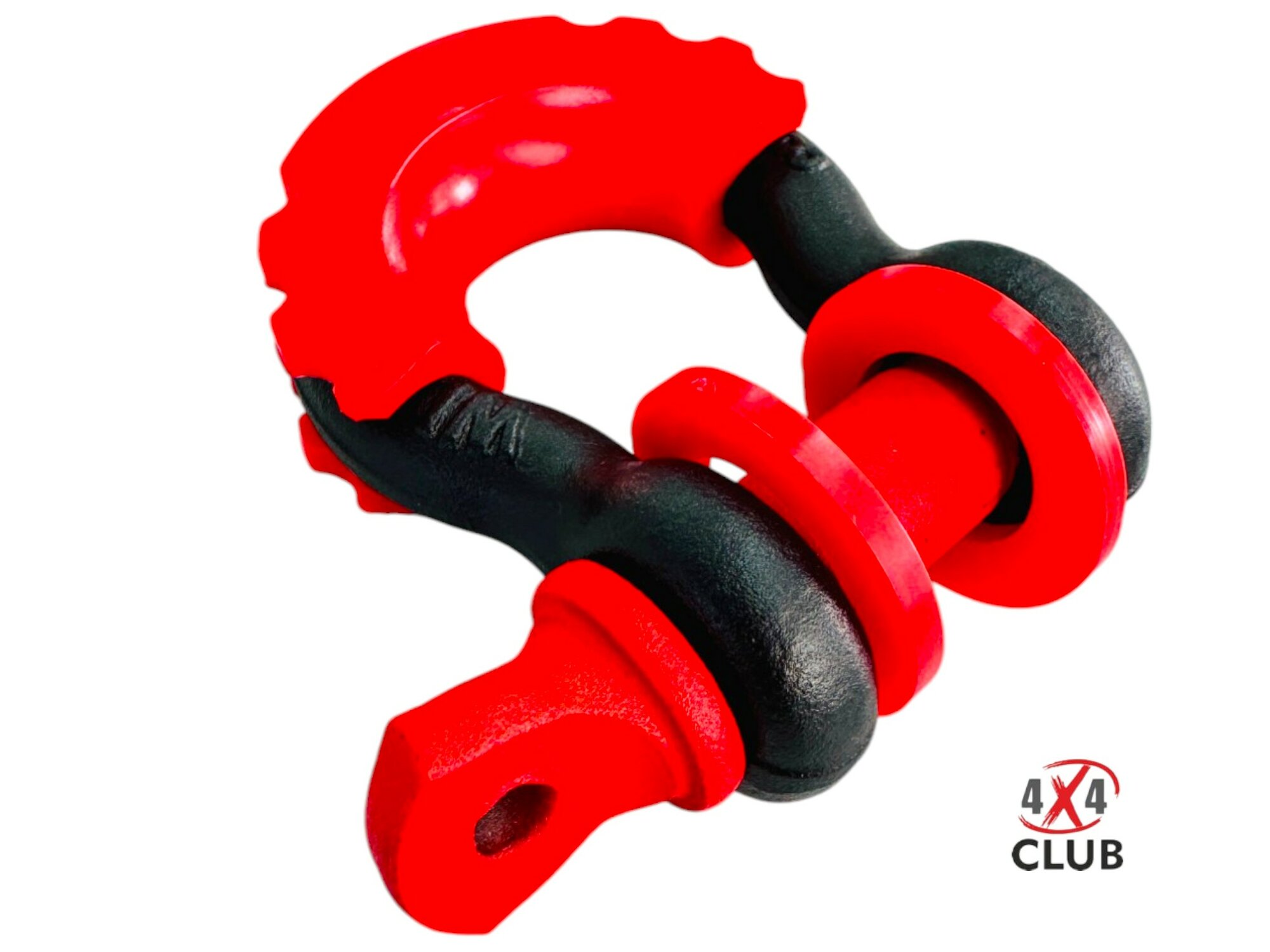 Шакл "4X4 CLUB" омегообразный с полиуретановыми вставками, 3,25/13 т, красный SY