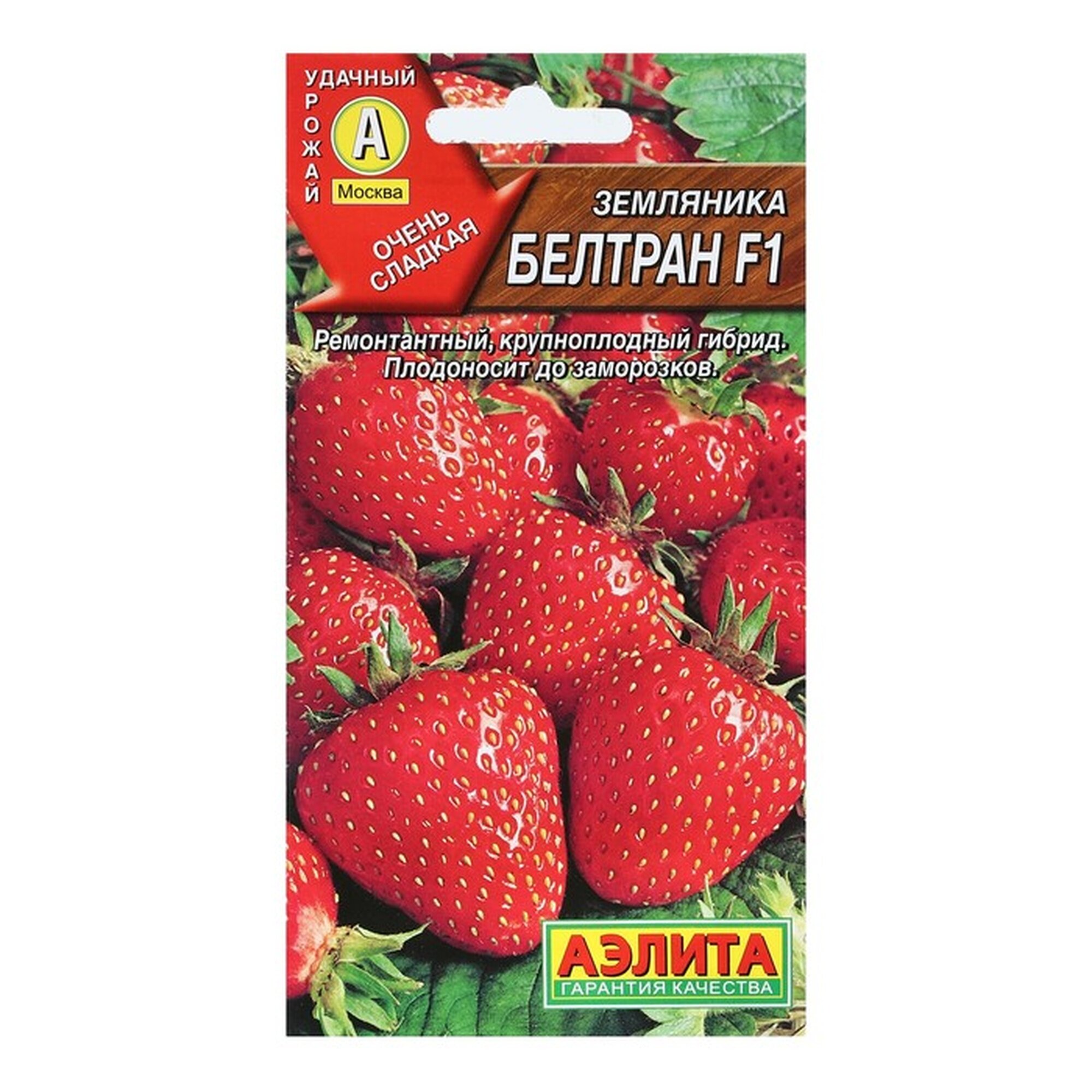 Семена земляники Агрофирма аэлита "Белтран F1", ремонтантная, ранняя, красная, 5шт