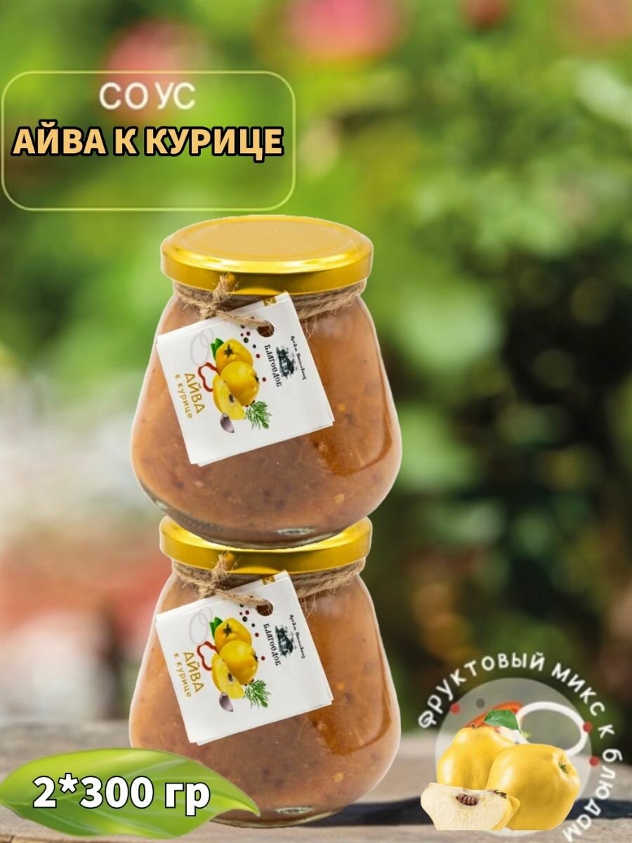 Соус Айва к курице из коллекции "Фруктовые соусы Благоедов" 2 банки по 300 г