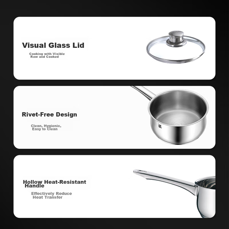 WMF Futengbao Coating Small Milk Pot, Soup Pot, Mini Household, Noodle Cooking, Diadem Milk Pot, 16cm, Kitchen Essential