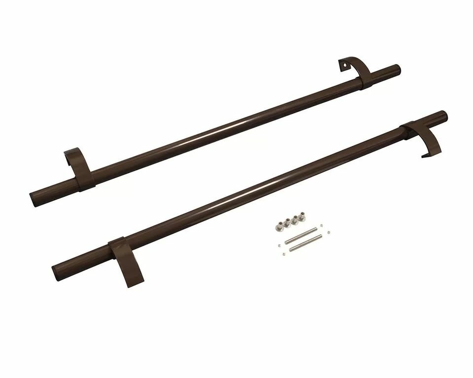 Ручка офисная прямая 1000 мм с креплением, толщина трубы 1,6 Коричневый RAL8019 1 ком.