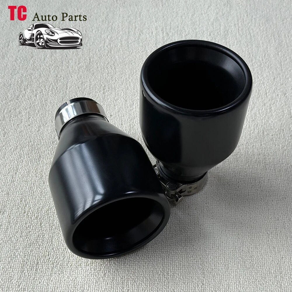 1 шт, автомобильная черная выхлопная система из нержавеющей стали ID 63MM-OD 101MM