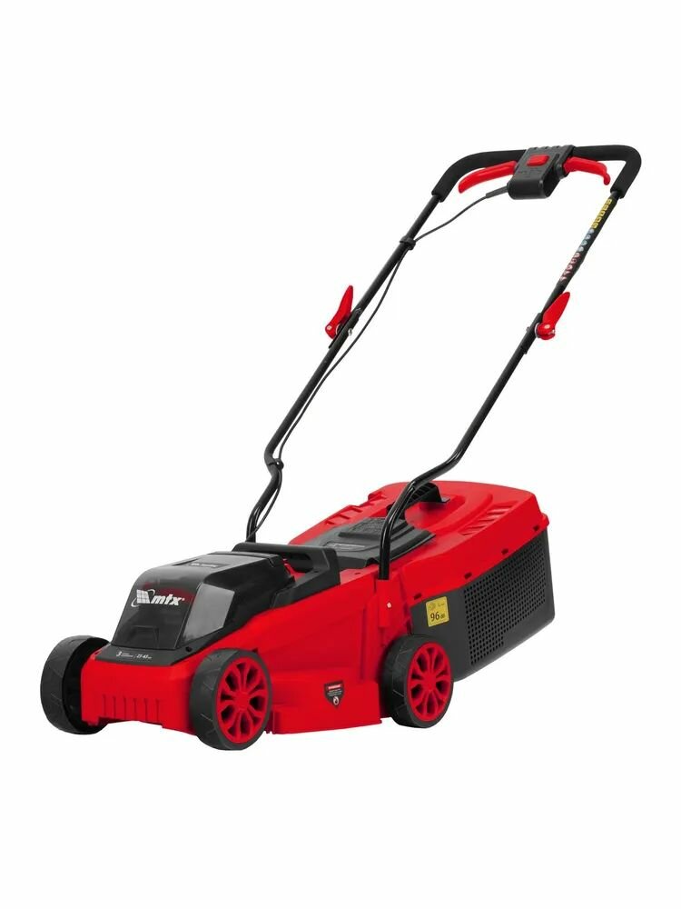 Газонокосилка аккумуляторная MTX CLM-320, роторная, ширина 32 см, Li-ion, 20 В, красная/черная