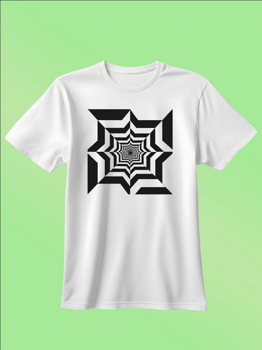 Футболка абстракция оптическая иллюзия