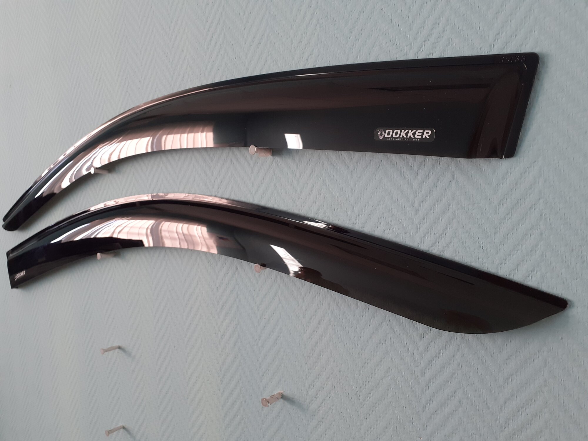 Дефлекторы окон Renault Dokker с 2012 по 2022, к-т 4 шт, скотч 3M