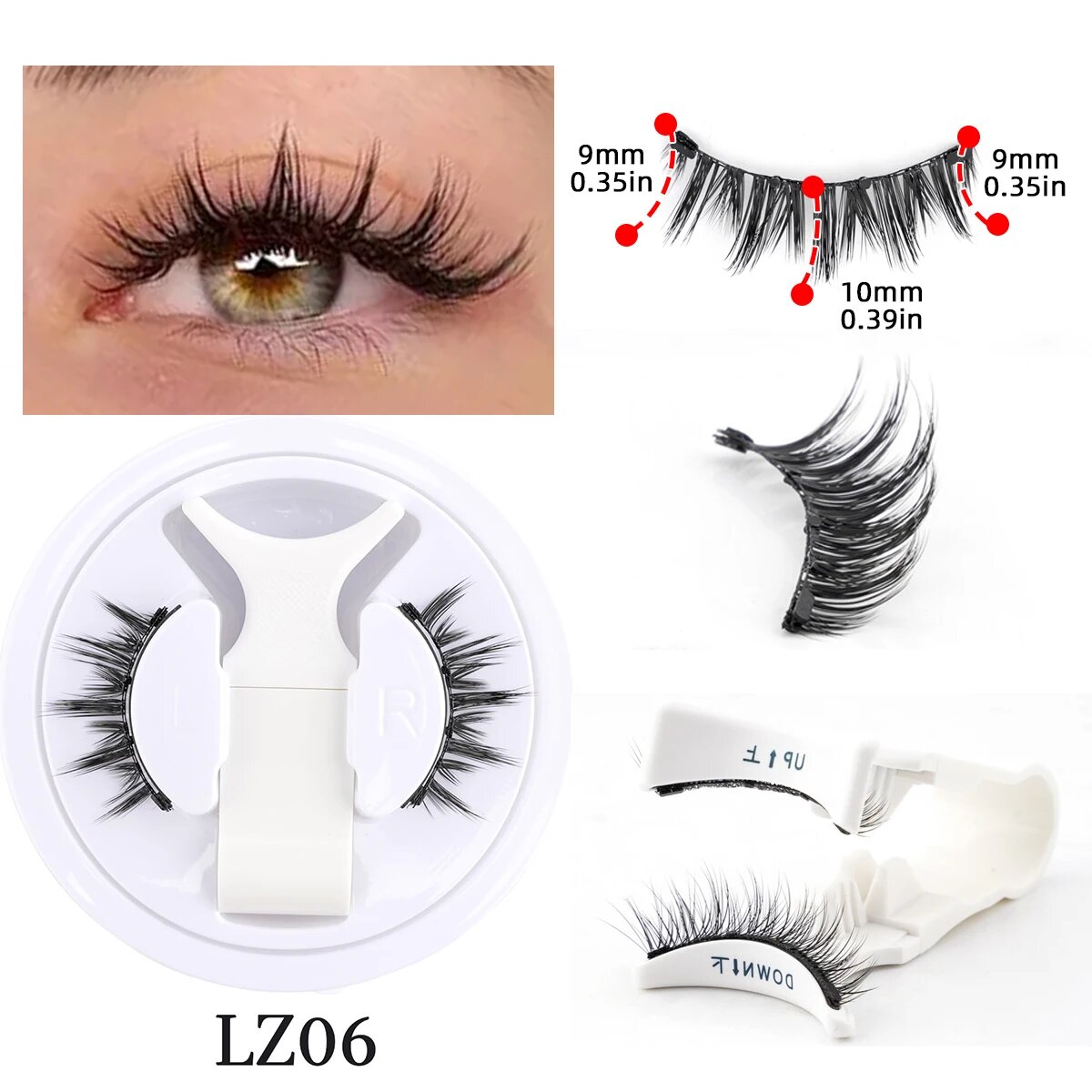 Магнитные ресницы LZ06, 1 пара, цвет 1Pair