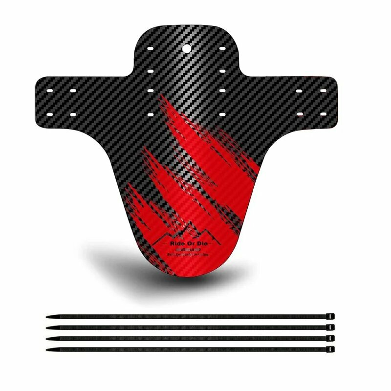 Карбоновые крылья для горного велосипеда Красный, ZGL-Red 1PC