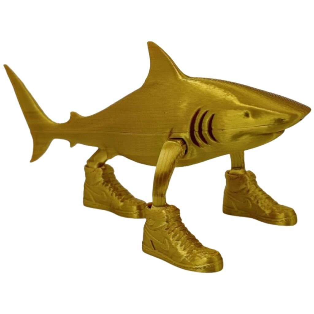 Абстрактная акула в кроссовках