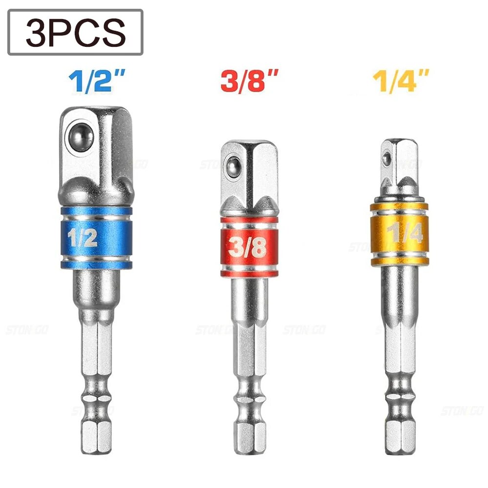 Набор удлинителей торцевых головок atooltour 3шт 1/2", 3/8", 1/4"