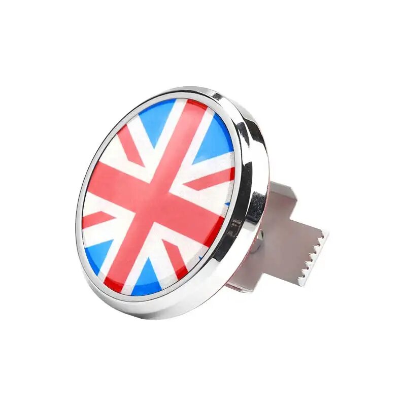 Эмблема на решетку MINI Cooper, флаг Великобритании, металл, Red and Blue Rice