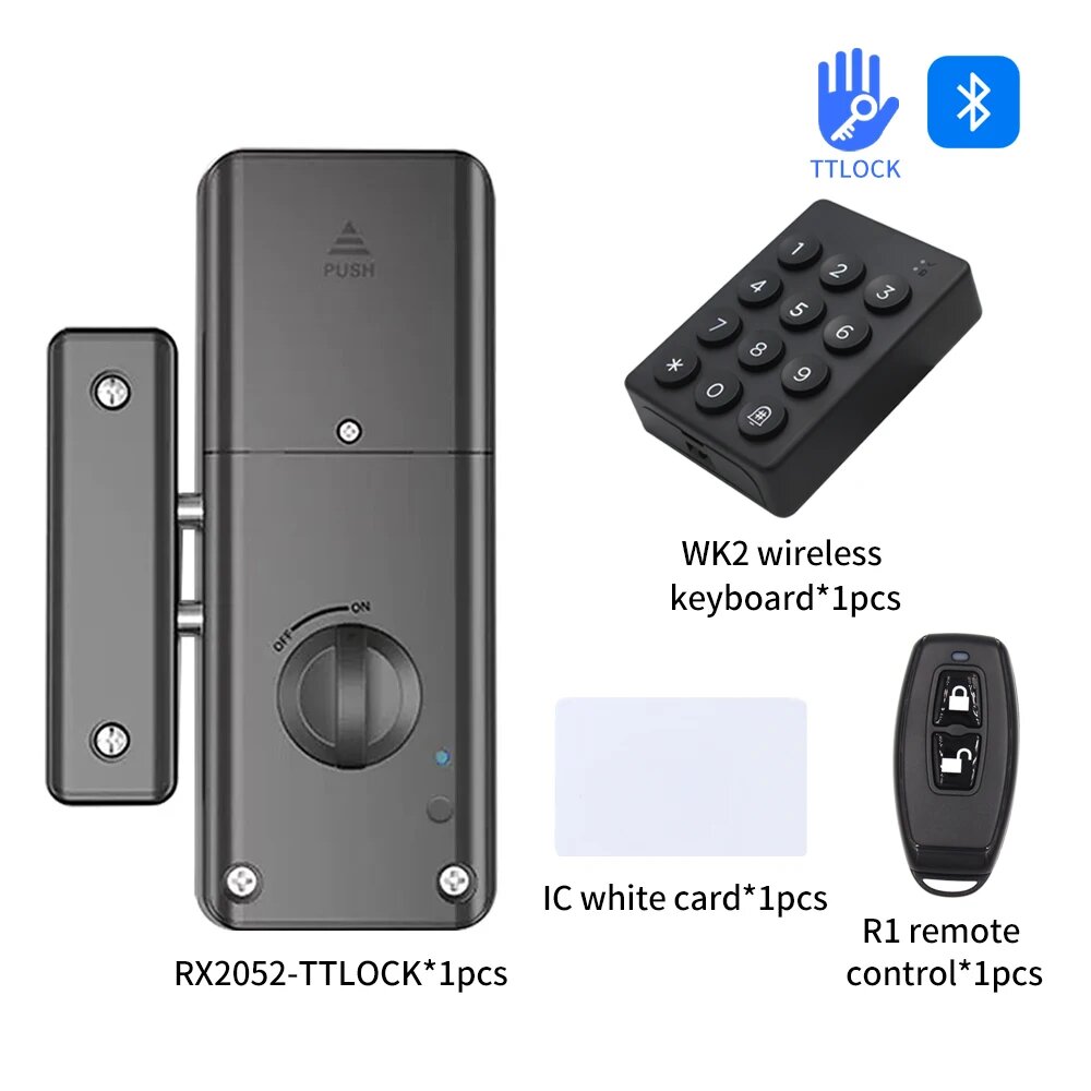 Asia-Teco TTLOCK RX2052-TT беспроводной электронный замок для двери, RX2052-TT-WK2-R1