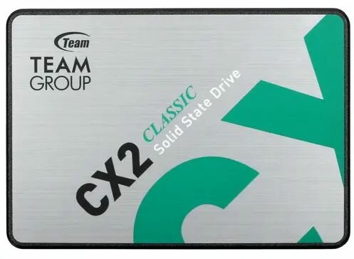 1 ТБ 2.5" SATA накопитель Team Group CX2 (T253X6001T0C101) - SATA3 6.0 Гбит/с, чтение - 540 Мбайт/с, запись - 490 Мбайт/с, 3D TLC NAND