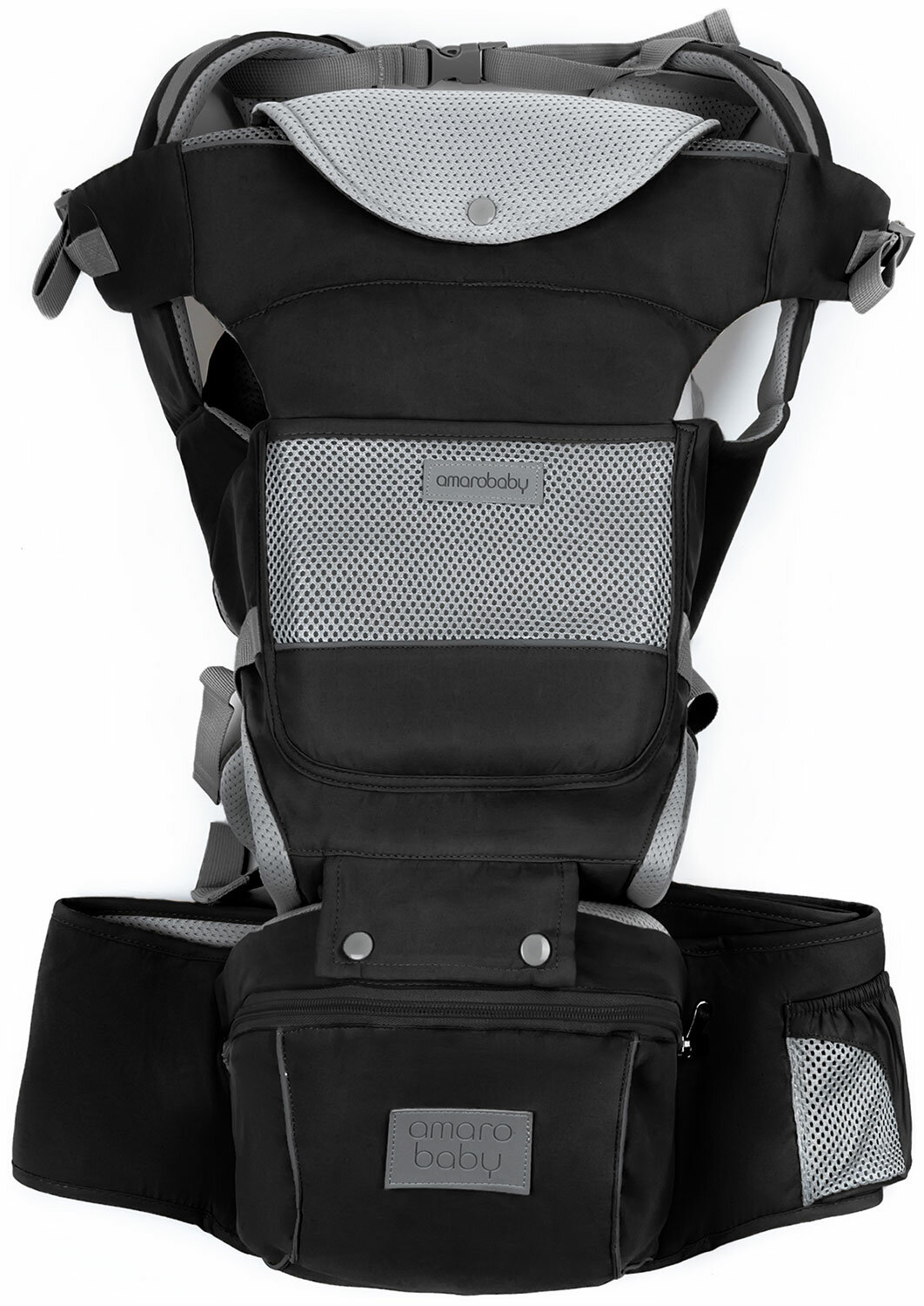 Эрго-рюкзак/Хипсит Amarobaby CARRY, черный (AB22-30CARRY/09)