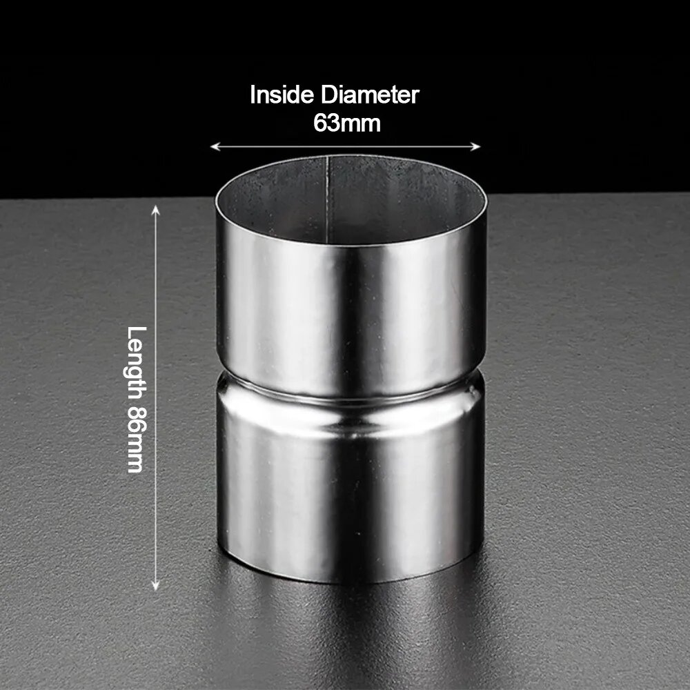 Прямой переходник из нержавеющей стали для труб 51-102 мм 63mm