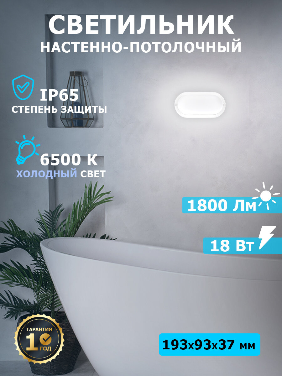 Светильник светодиодный REXANT настенно-потолочный LED фонарь уличный