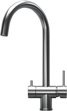 Смеситель для кухни Granula Kitchen Space 7104, сталь сатин