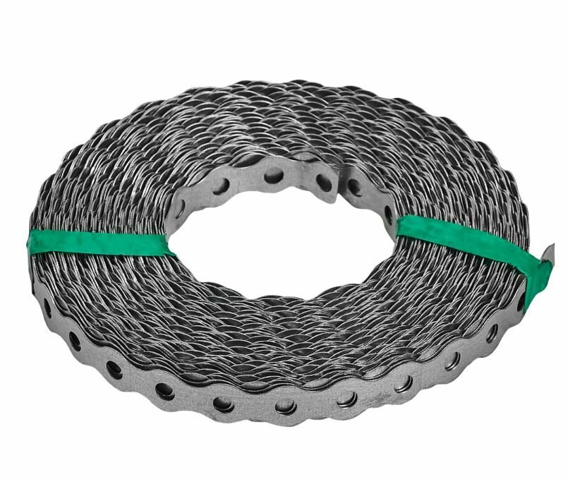 Перфорированная лента волна LV 17x0.75 25 м оцинкованная сталь цвет серебро