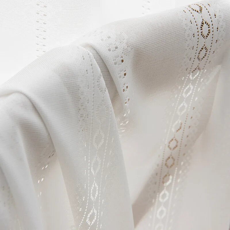 JIANIW белые ажурные шторы из полиэстера