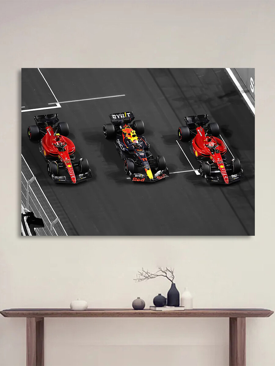Картина интерьерная на стену - "Болиды, Формула 1 / Formula 1" , 60х80 см.