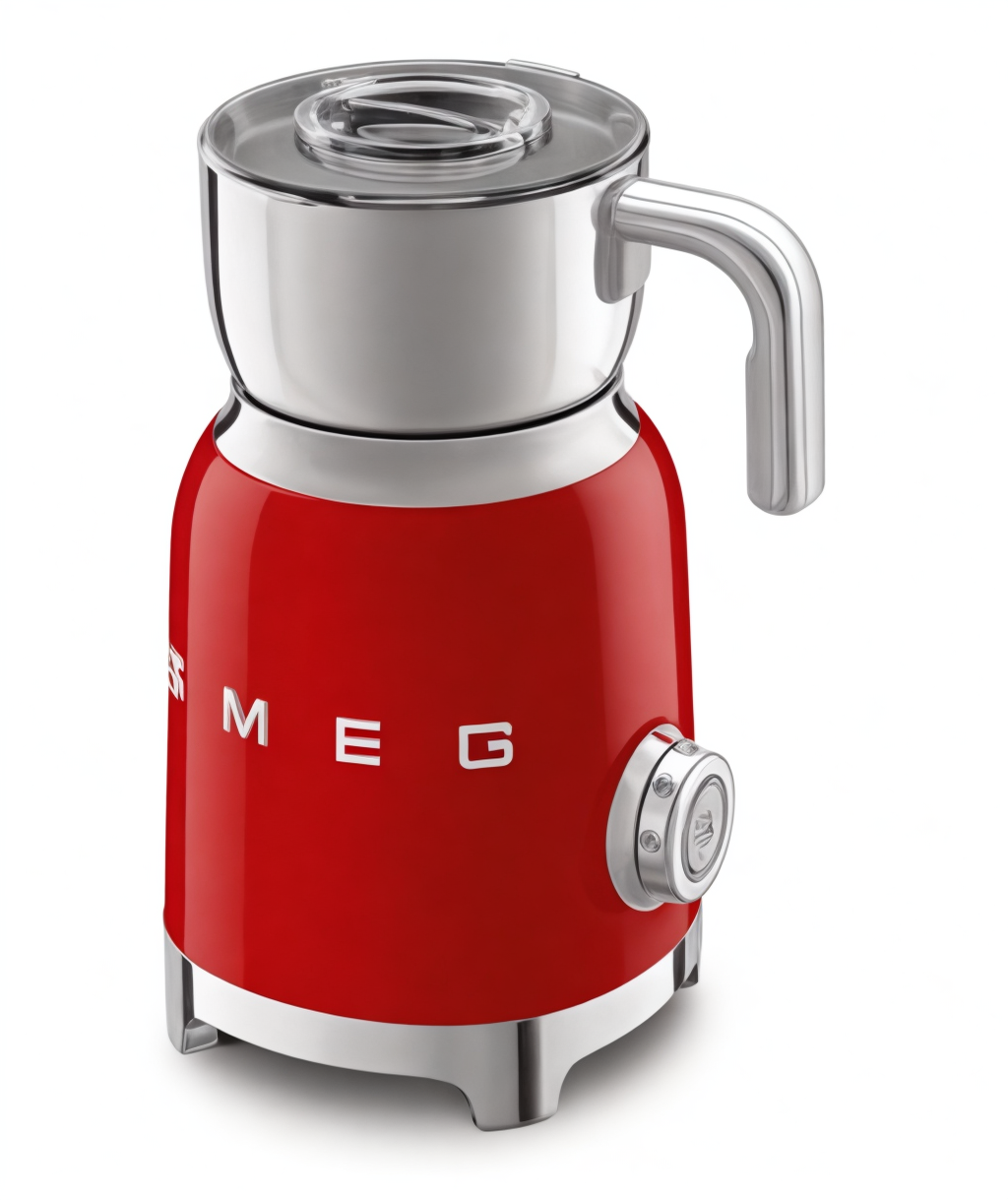 Вспениватель молока Smeg MFF11RDEU, нержавеющая сталь, цвет красный