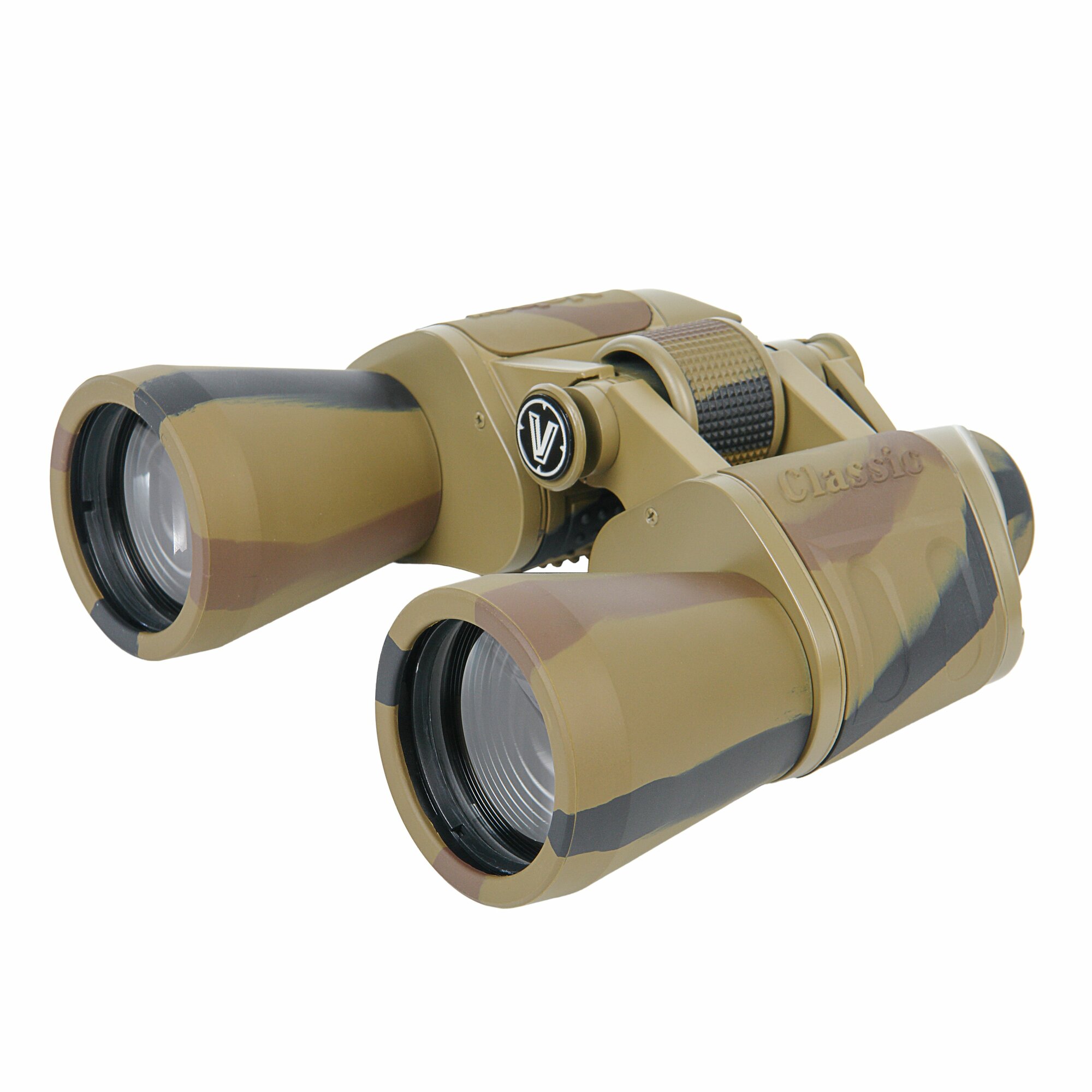 Бинокль мощный профессиональный Veber Classic БПЦ 20x50 VR камуфлированный