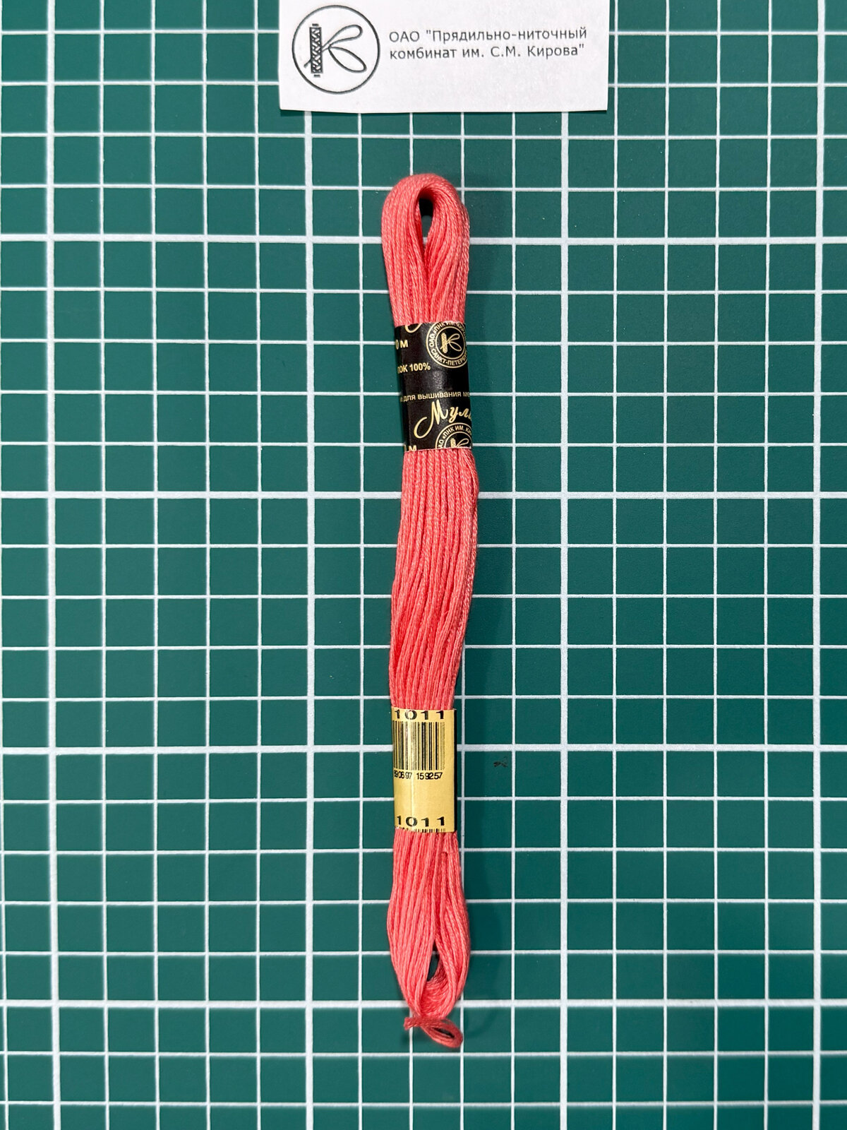 Нитки вышивальные Мулине 10м, цвет: 1011, ПНК им. Кирова