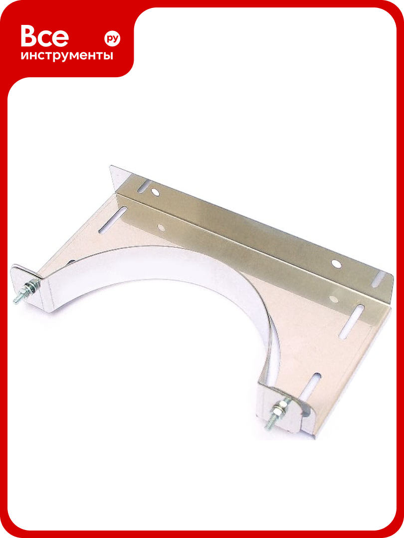 Стеновой хомут Ferrum из нержавеющей стали AISI 430 с усиленной фиксацией к стене, крепление, защита от коррозии