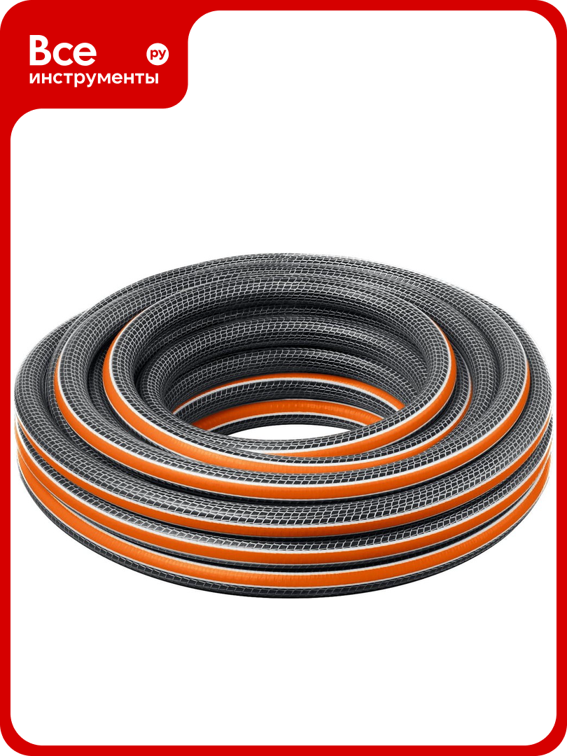 Поливочный шестислойный шланг Grinda Proline ultra 6 1/2", 25 м, 30 атм, двойное армирование 429009-1/2-25