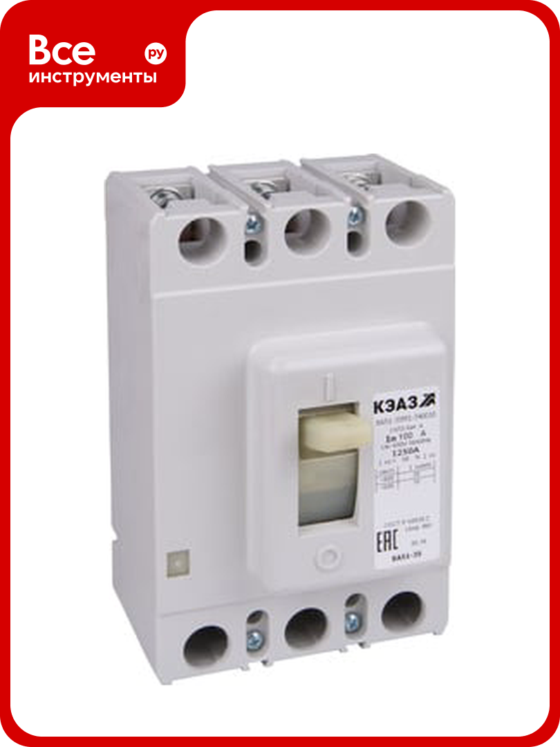 Автоматический выключатель КЭАЗ ВА51-35М3-340010-400А-4000-690AC-УХЛ3- 108391 для управления электрическими цепями