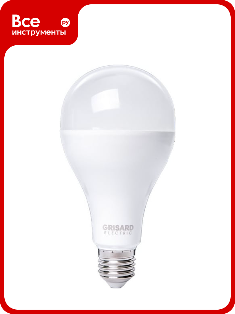 Светодиодная лампа Grisard Electric шар A80 E27 35Вт 6500K GRE-002-0114(1), 280 Вт, мерцания
