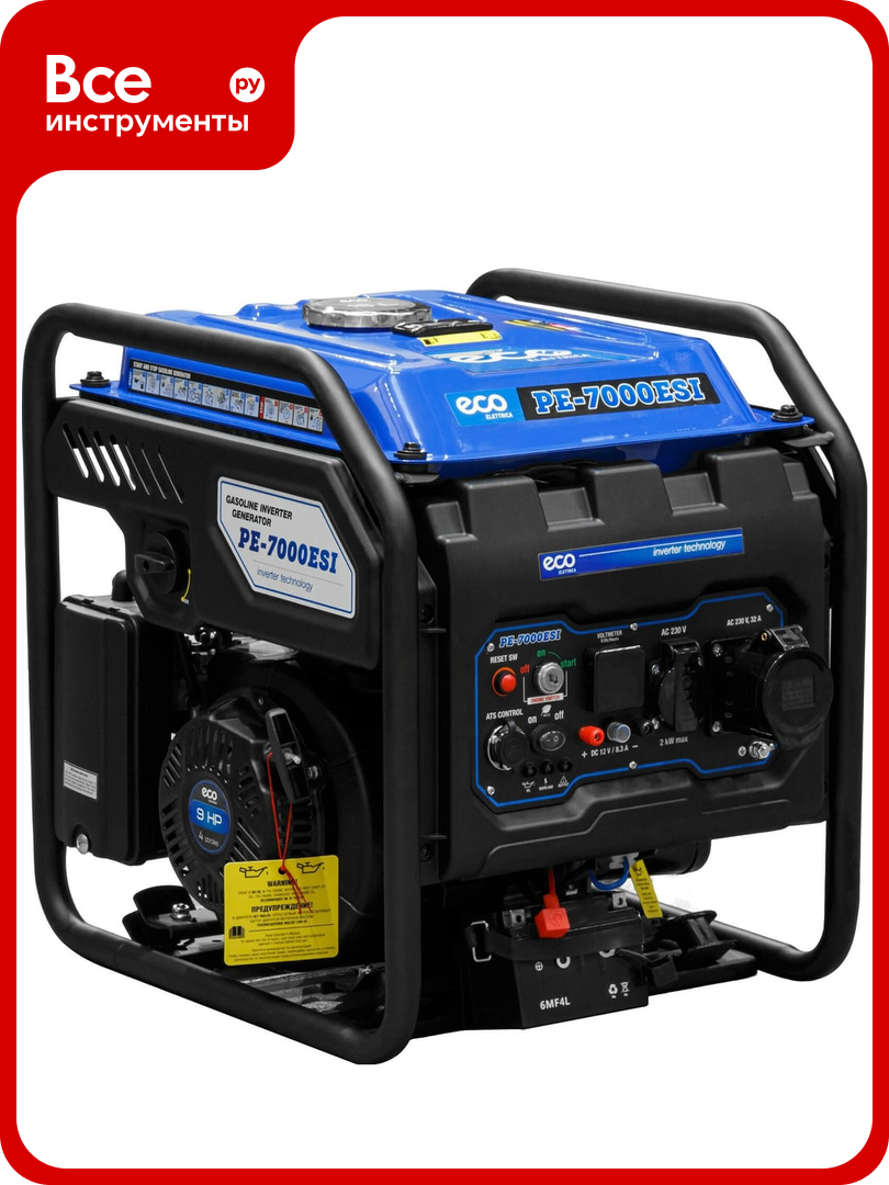 Электростанция, ECO, ECO PE-7000ESI (генератор инверторный бензиновый)