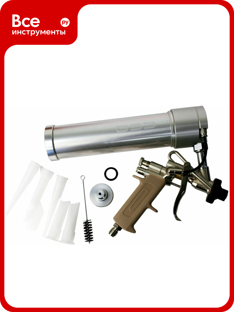 Пневматический пистолет для распыляемых герметиков в картриджах Русский Мастер GS3 РМ-58666