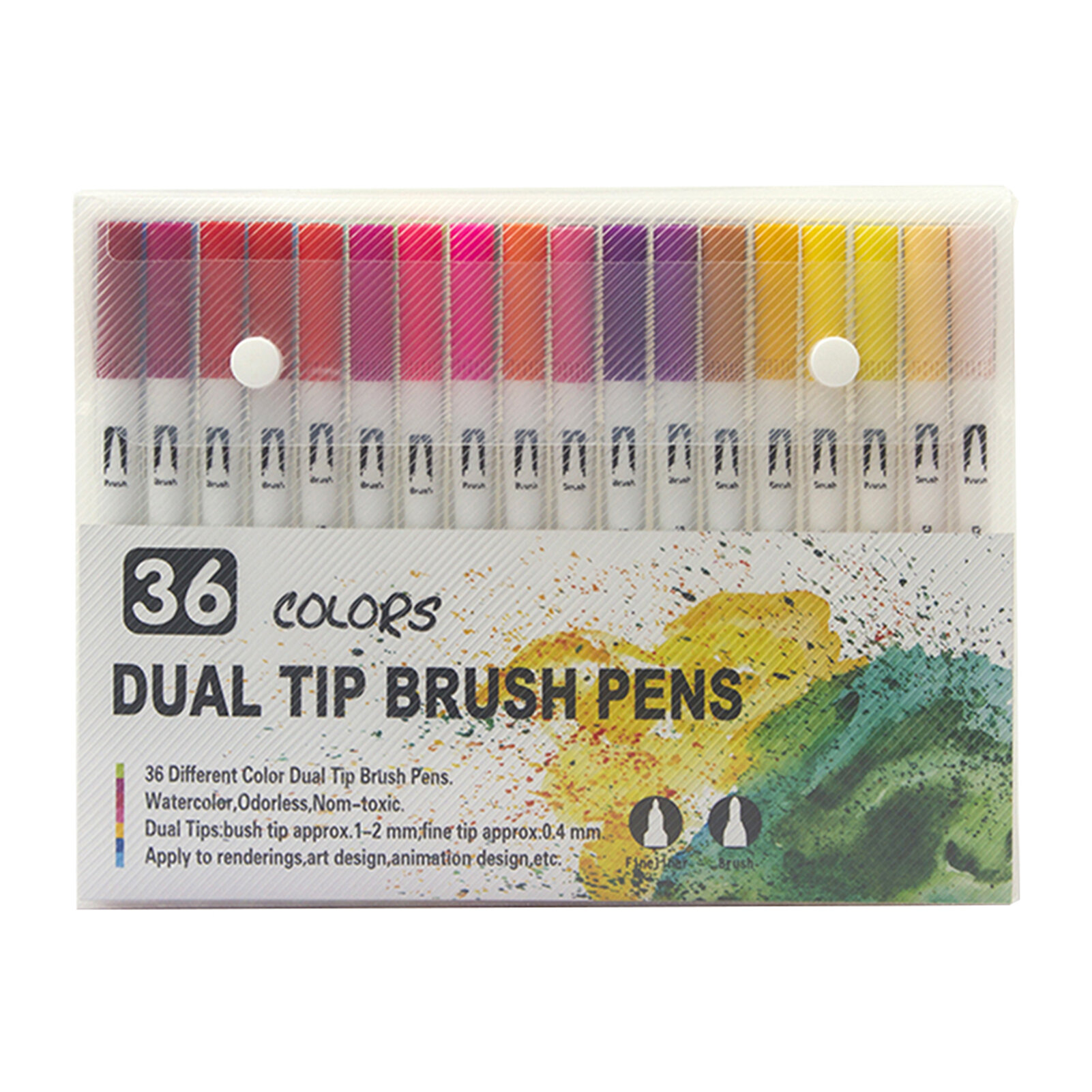 36 цветов Двойные наконечники для ручек Набор кистей для рисования и гибкие насадки