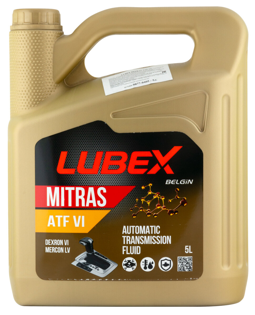 Lubex Масло трансмиссионное для АКПП LUBEX MITRAS ATF VI синтетическое 5л