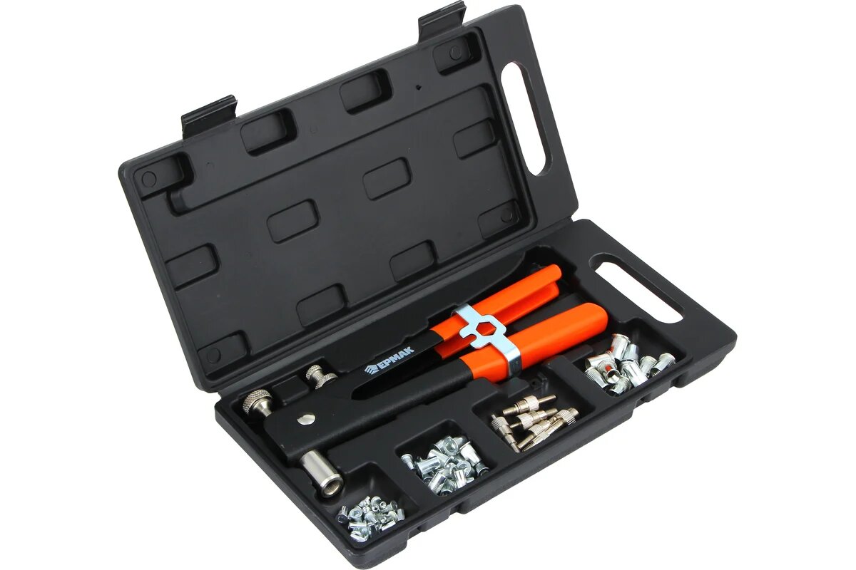 Ермак Заклепочник для резьбовых заклепок М3-М8 в кейсе 671-017 - прочный инструмент